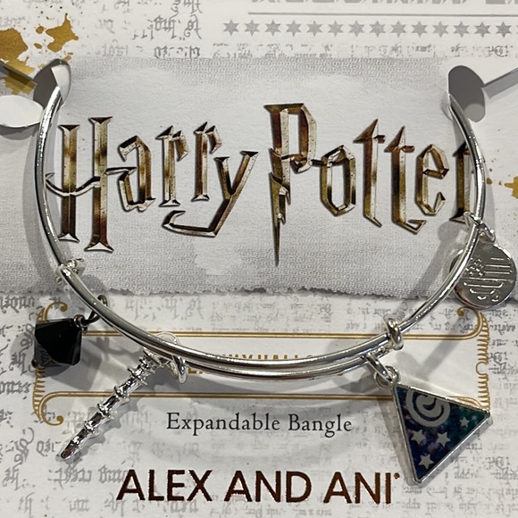 Alex and Ani | Jewelry | Alex And Ani Harry Potter Deathly Hallows Trio Shiny Silver | Poshmark